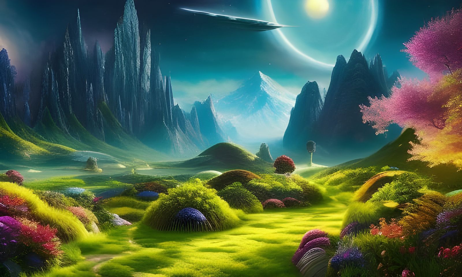 View on an alien world - AI Generated Artwork - NightCafe Creator