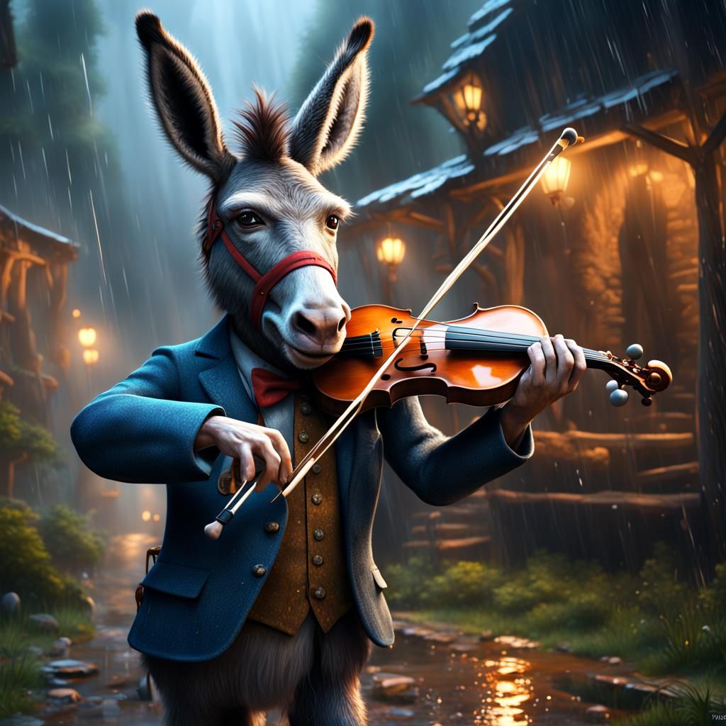 Animals Playing Instruments - AI Generated Artwork - NightCafe Creator