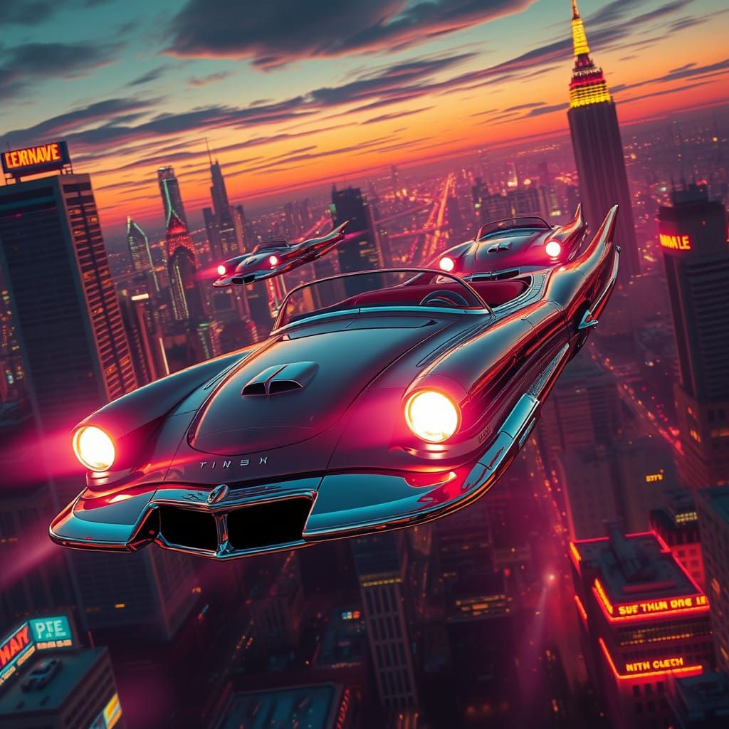 1950s retro-sci flying autos - Retro-Futuristic Flying Cars ...