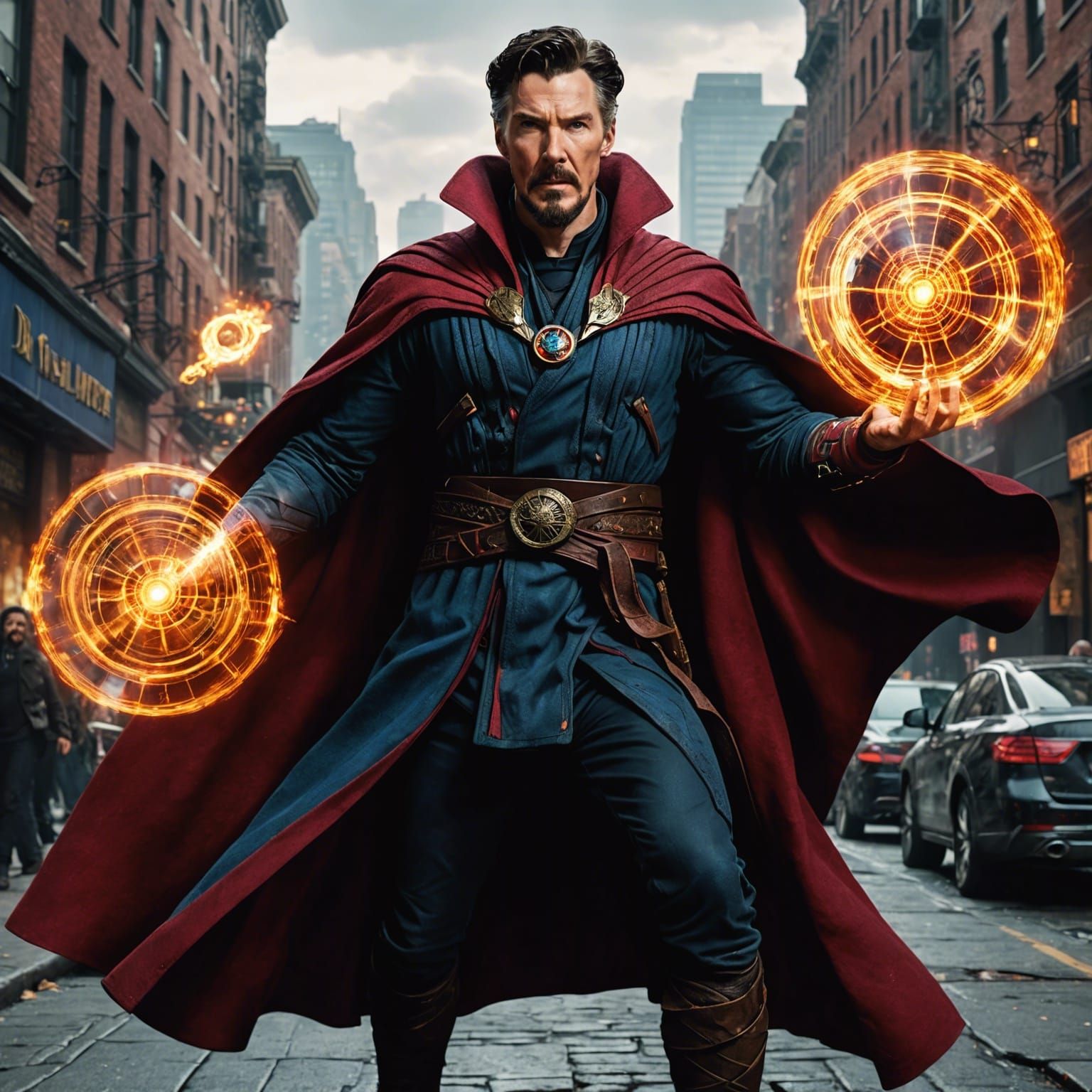 Dr Strange performing a spell - AI Generated Artwork - NightCafe Creator