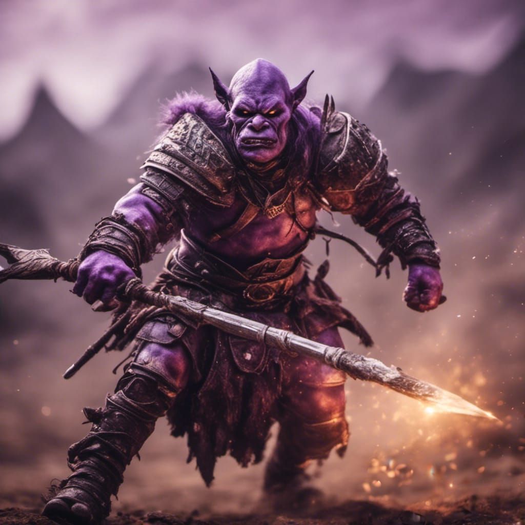 Orc warrior in purple using Model - AI Generated Artwork - NightCafe ...