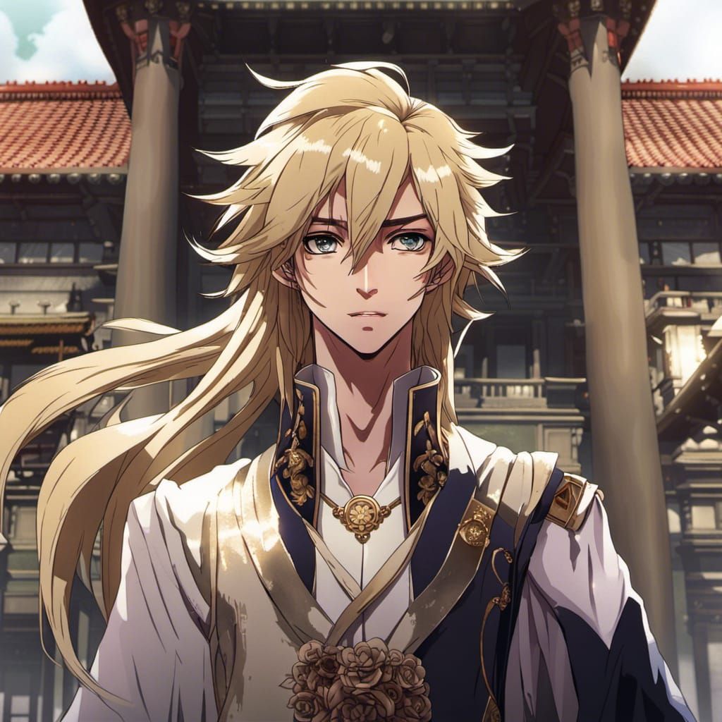 I want a 22 year old character, blond, black eyes, tall, merchant face ...