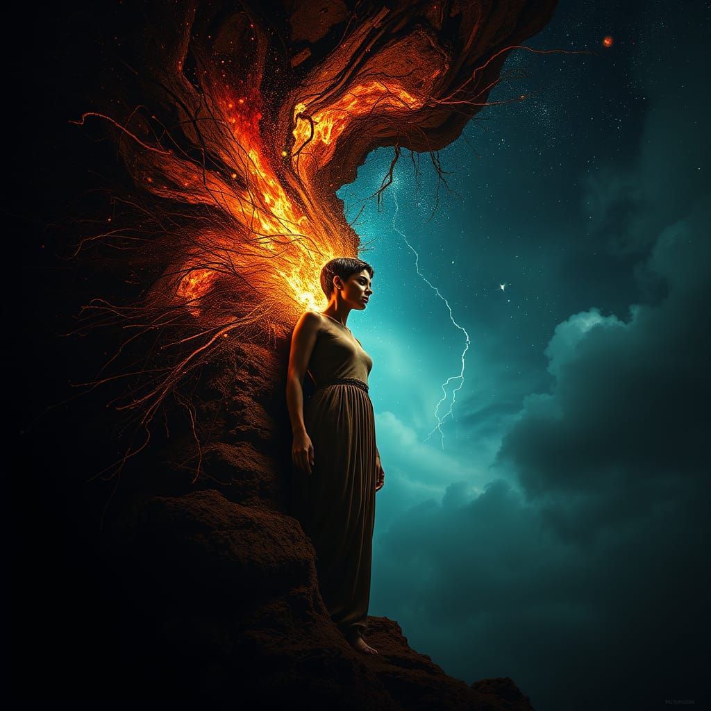 Infinity of Anxiety in Disintegrating Chaos - AI Art