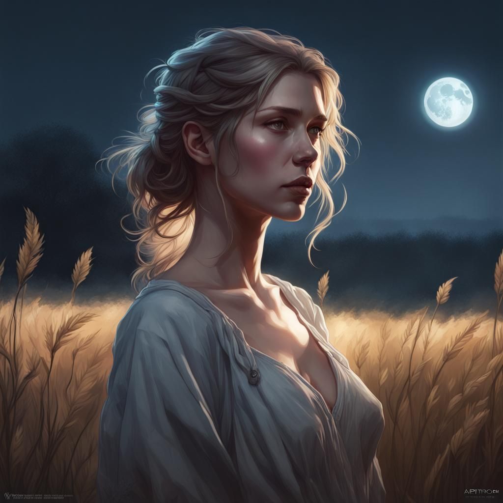 Moonlight Portrait - AI Generated Artwork - NightCafe Creator