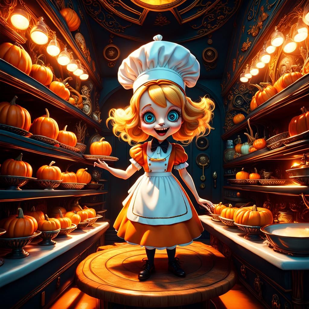 Alice wonderland dans la cuisine qui ouvre evil fridge creepy spooky ...
