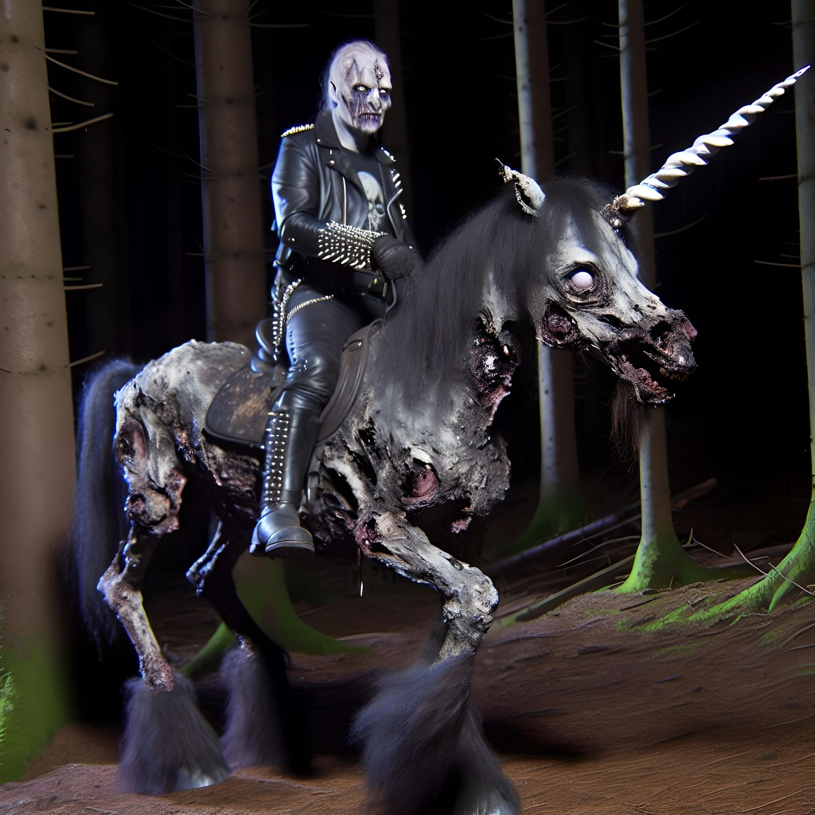 Black Metal Unicorn - AI Generated Artwork - NightCafe Creator