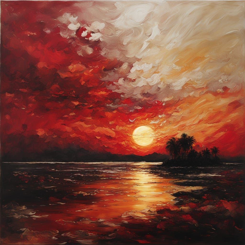 sunset - Vibrant Sunset Masterpiece