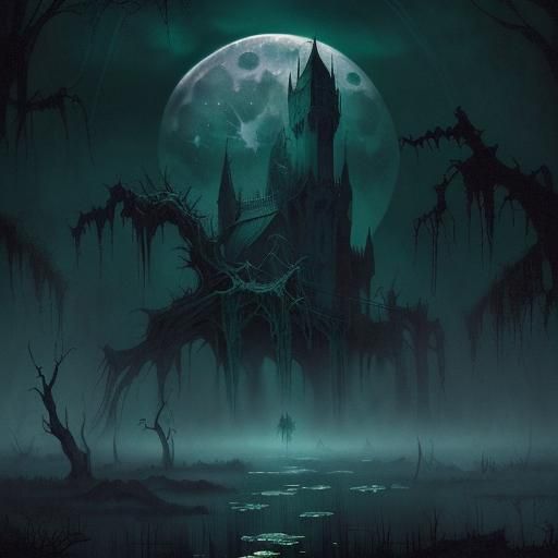 Soft watercolors painting High gothic dead swamp death rotten dying ...