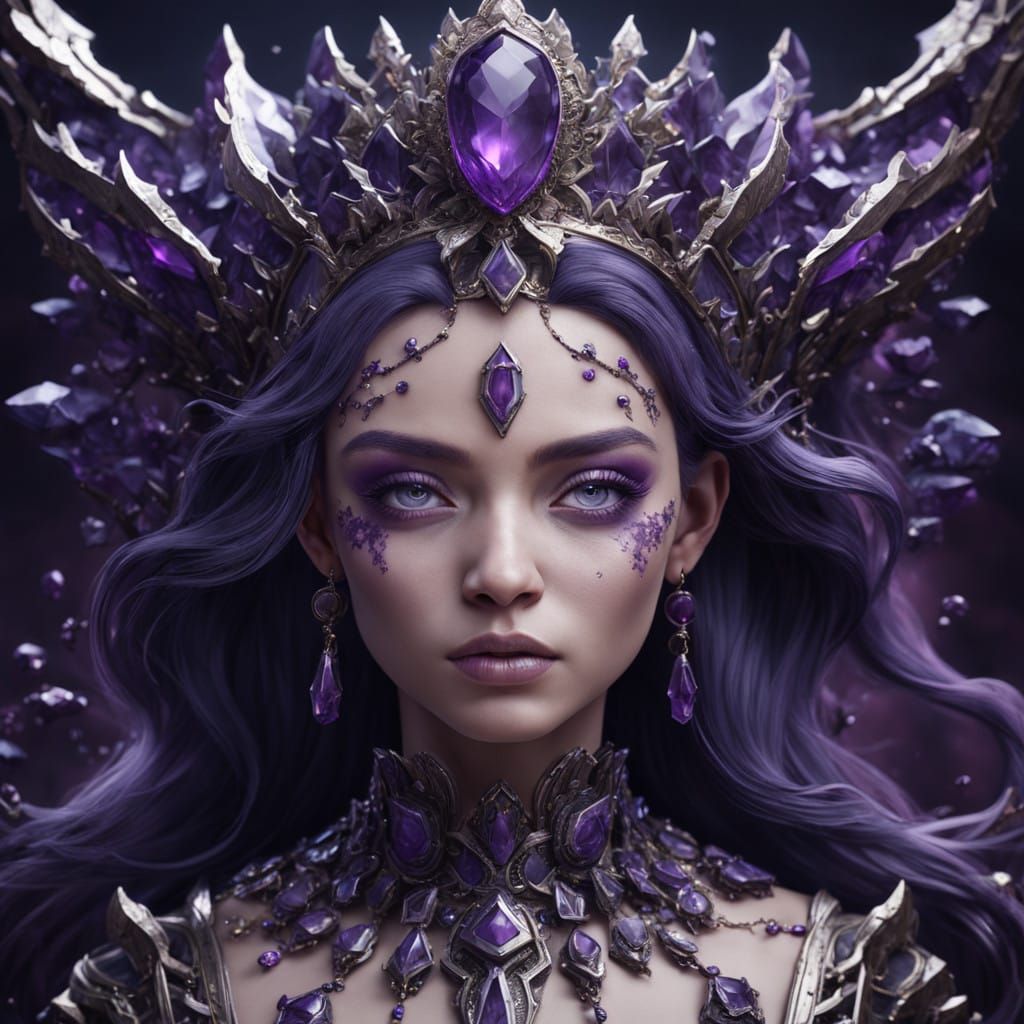 amethyst obsidian queen - Majestic Amethyst Obsidian Queen...