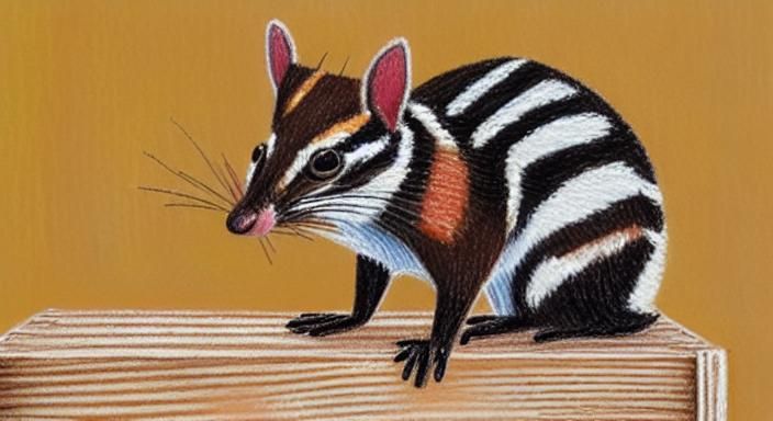 Numbat on Top of a Wooden Crate - AI Generated Artwork - NightCafe Creator