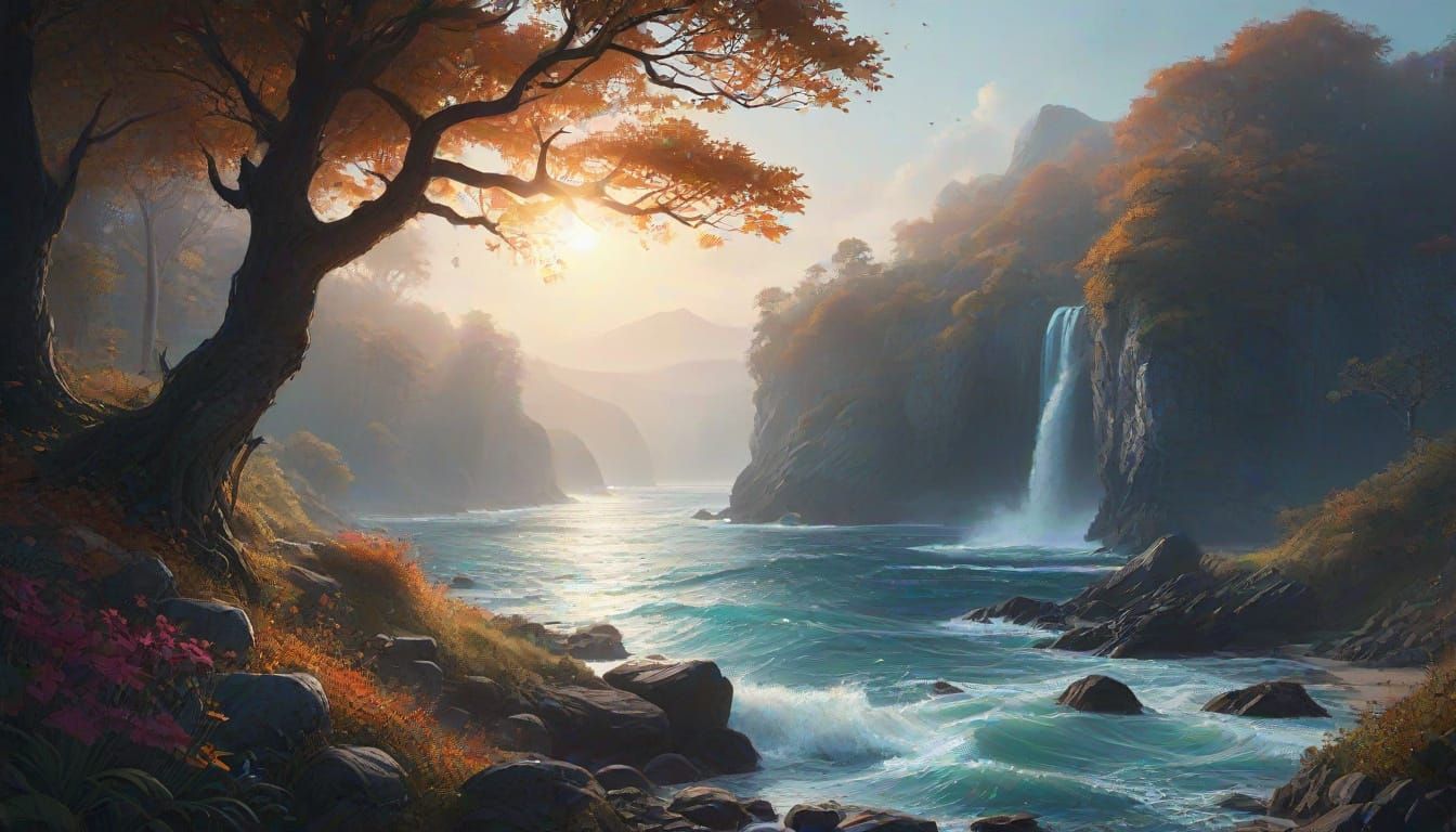 Mythical Paradise Island Landscape - Mythical Paradise Islan...