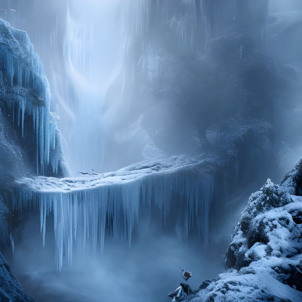 Frozen Ravine - AI Generated Artwork - NightCafe Creator