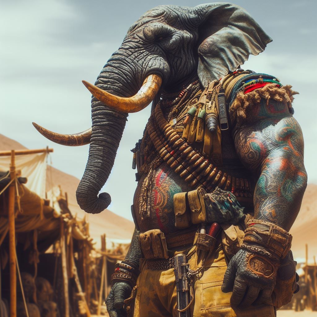 Elephant Soldier - AI Generated Artwork - NightCafe Creator