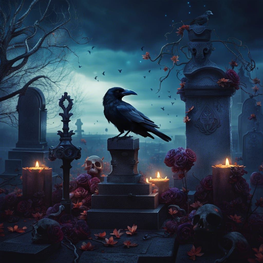 Ravens, a symbolism of death - AI Generated Artwork - NightCafe Creator