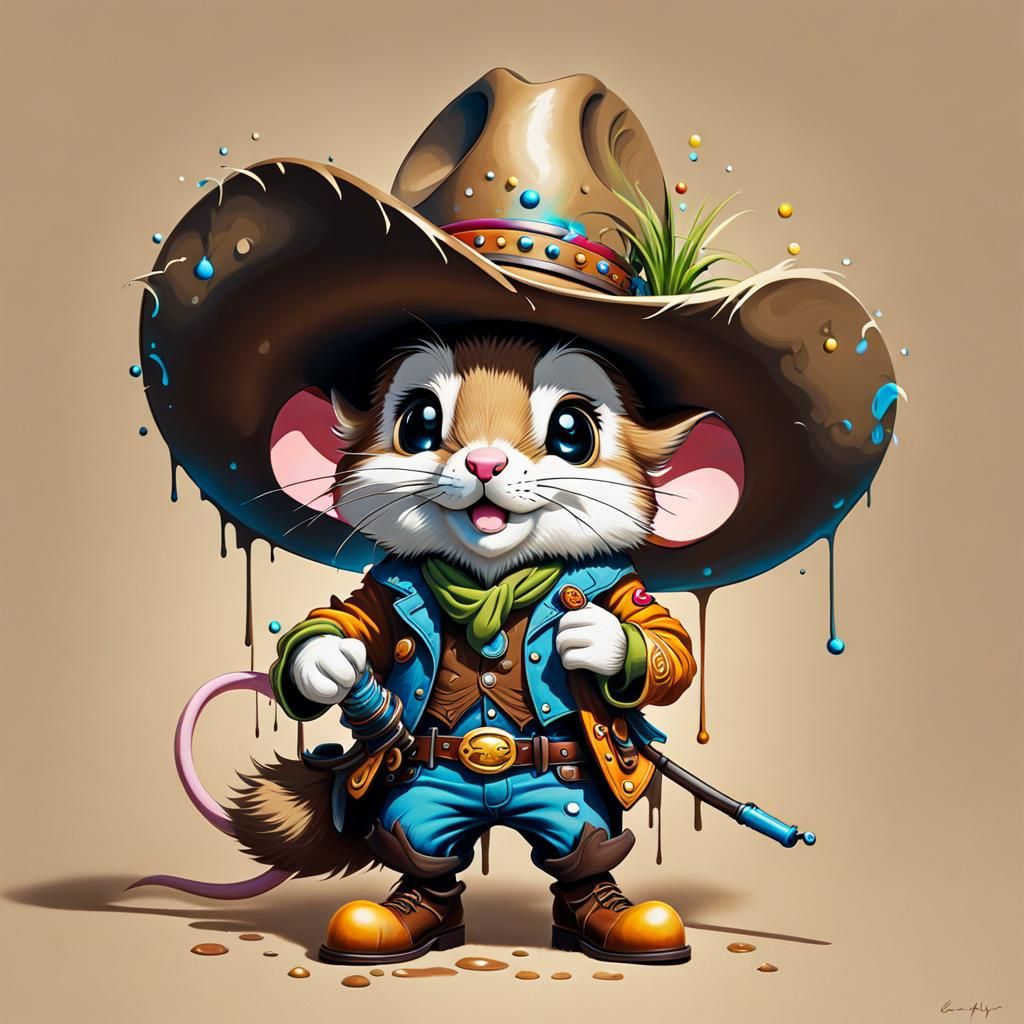 Cowboy Mouse - AI Generated Artwork - NightCafe Creator