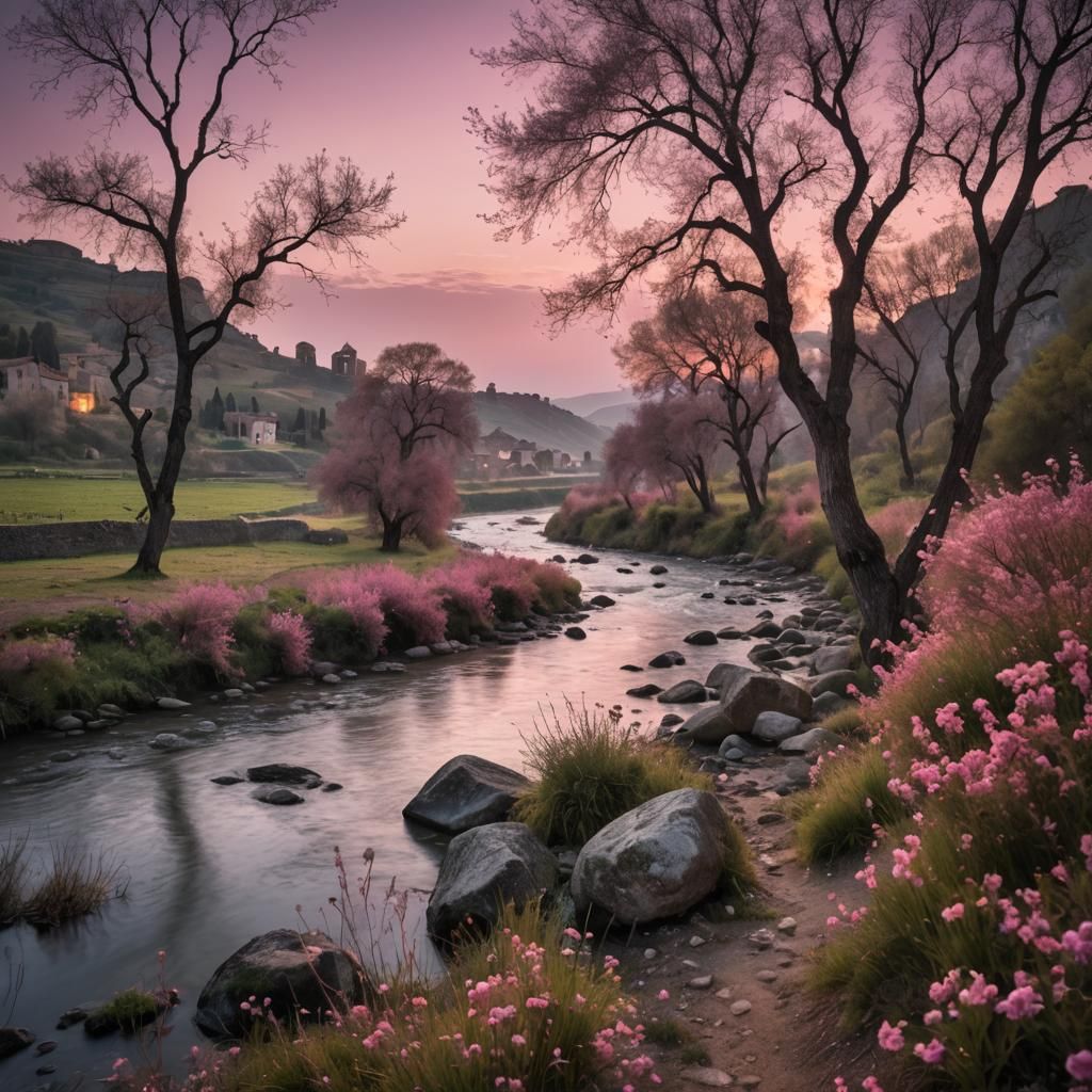 Country river - AI Generated Artwork - NightCafe Creator