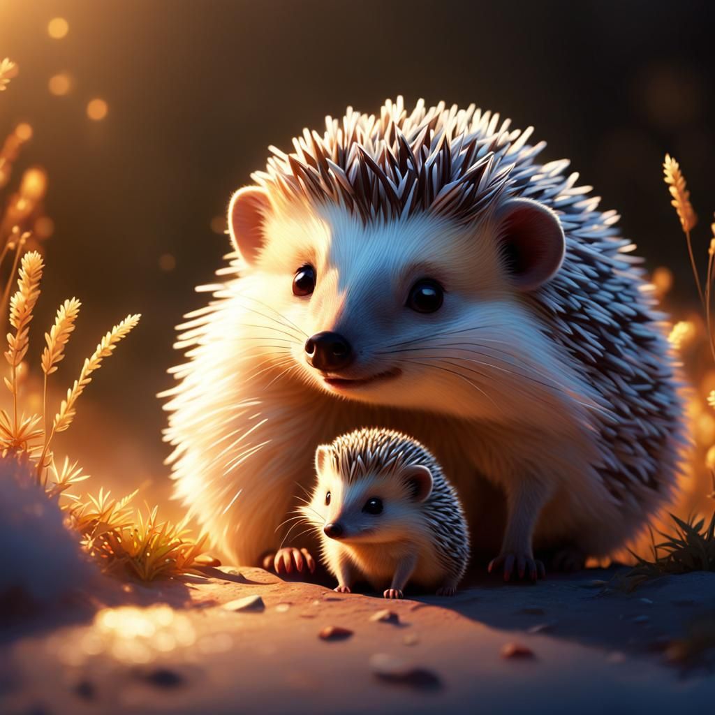 Hedgehogs - AI Generated Artwork - NightCafe Creator