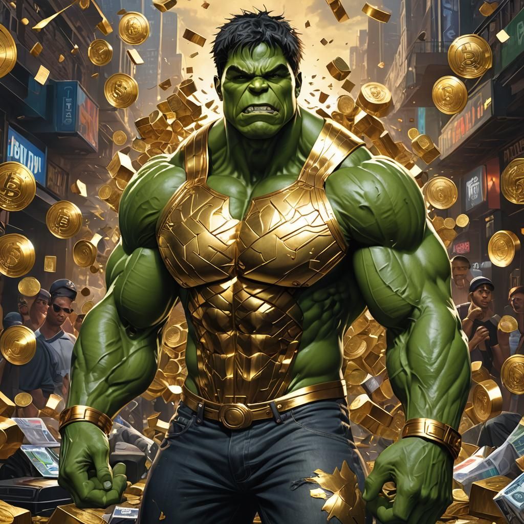 The incredible BTC Hulk - AI Generated Artwork - NightCafe Creator