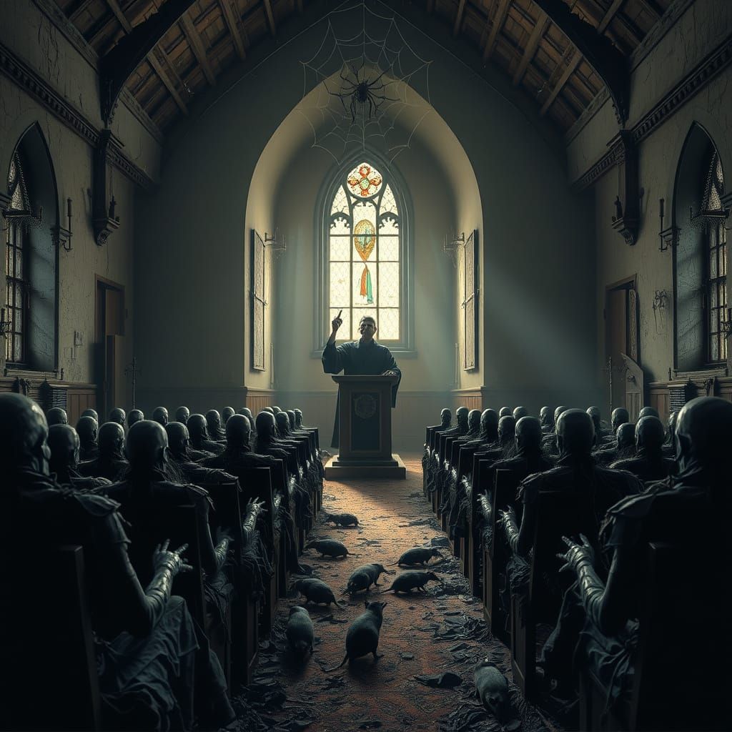 the dead attending church. - The Dead Condemned in a Neglect...