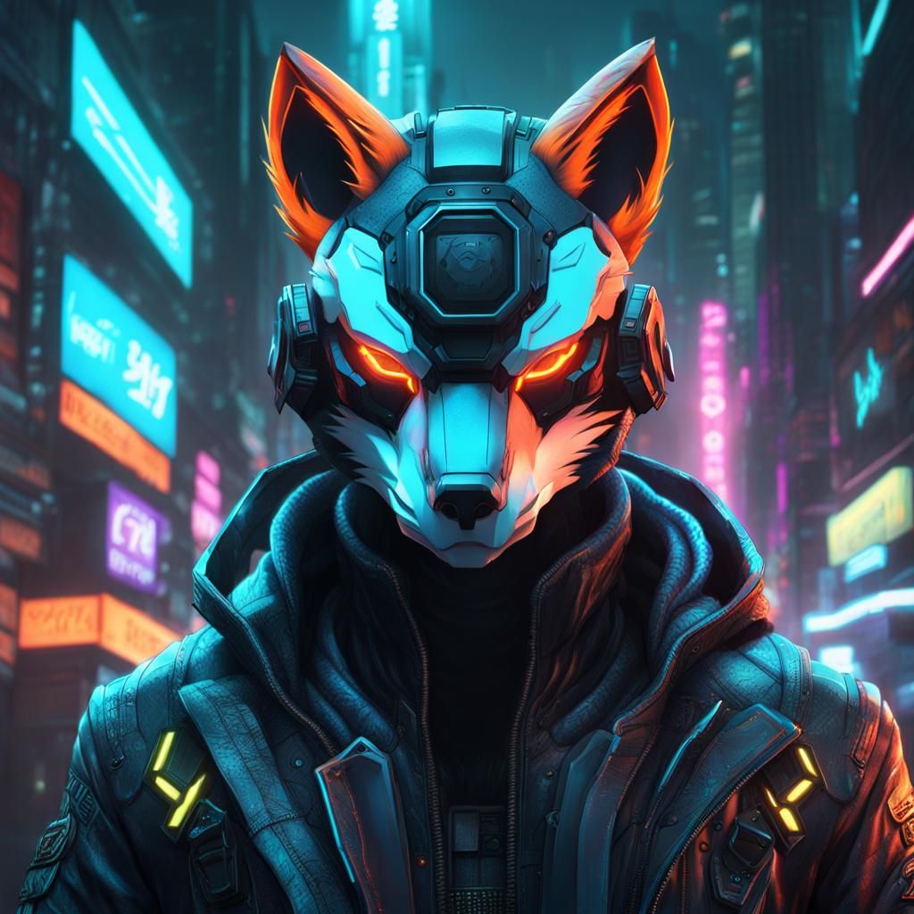 Cyber Fox - AI Generated Artwork - NightCafe Creator