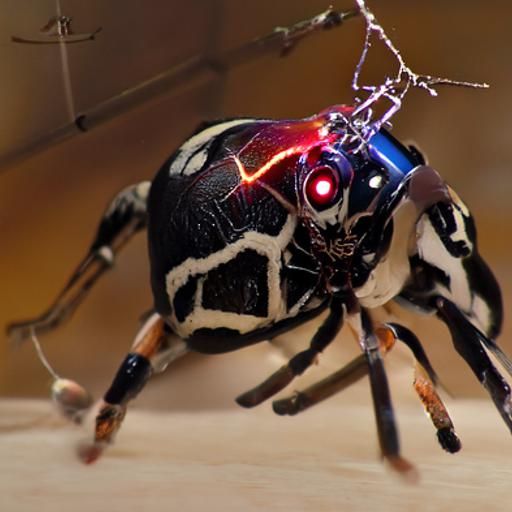 Cyborg spider - AI Generated Artwork - NightCafe Creator