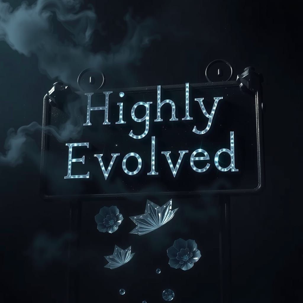 Ethereal Sign in Creepy, Sparkling Setting - AI Art