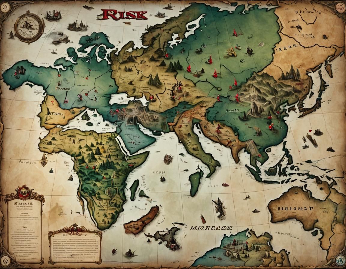 Risk the world domination game - AI Generated Artwork - NightCafe Creator