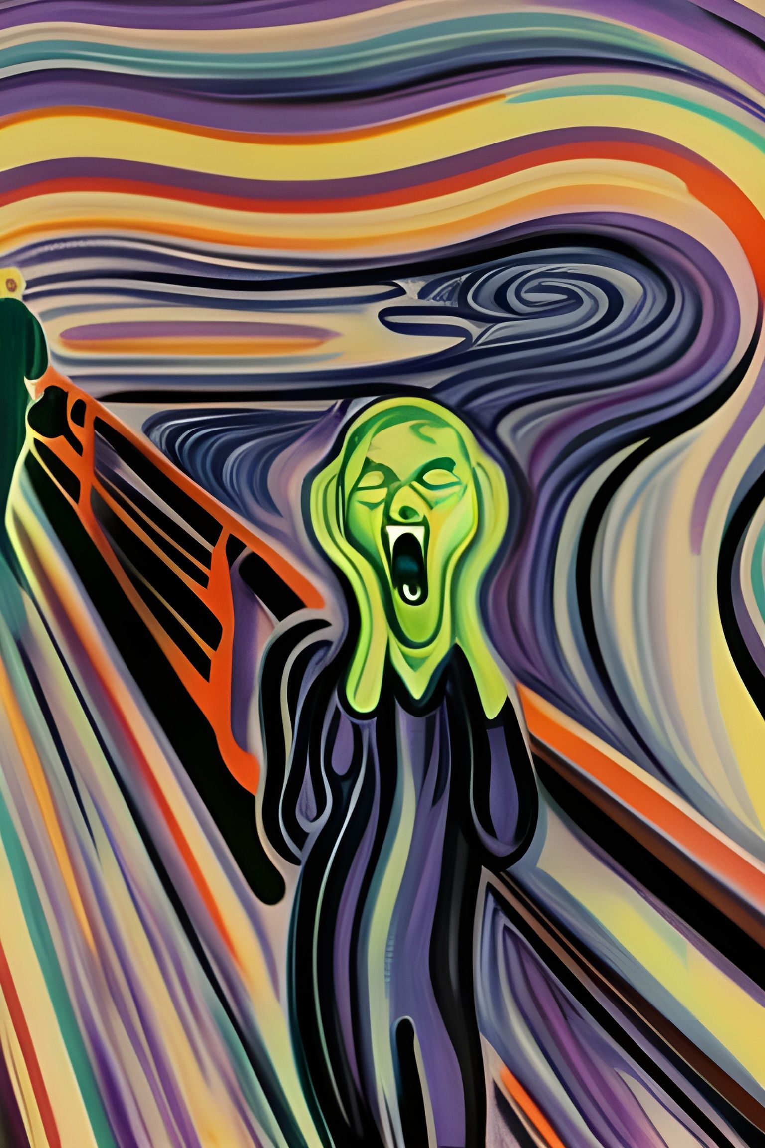 Psychedelic Scream - AI Generated Artwork - NightCafe Creator
