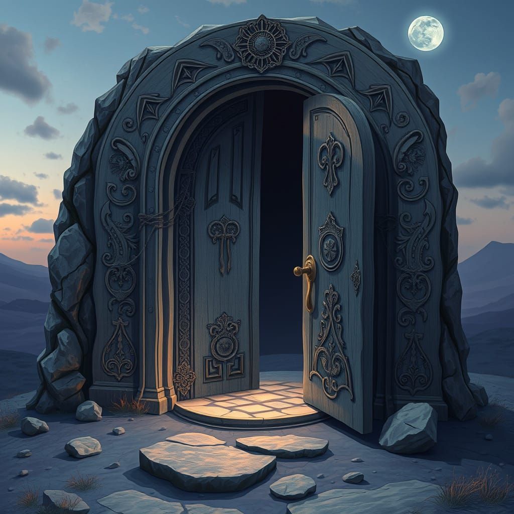 Ethereal Doorway to the Unknown in Muted Twilight ... - AI Art