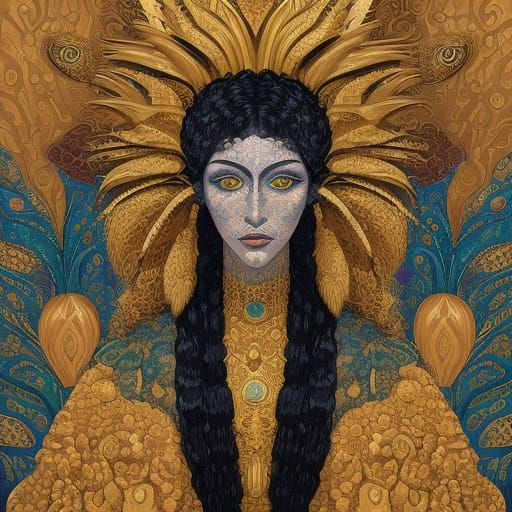 Vibrant Expressionist Pineapple Portrait with Woke... - AI Art