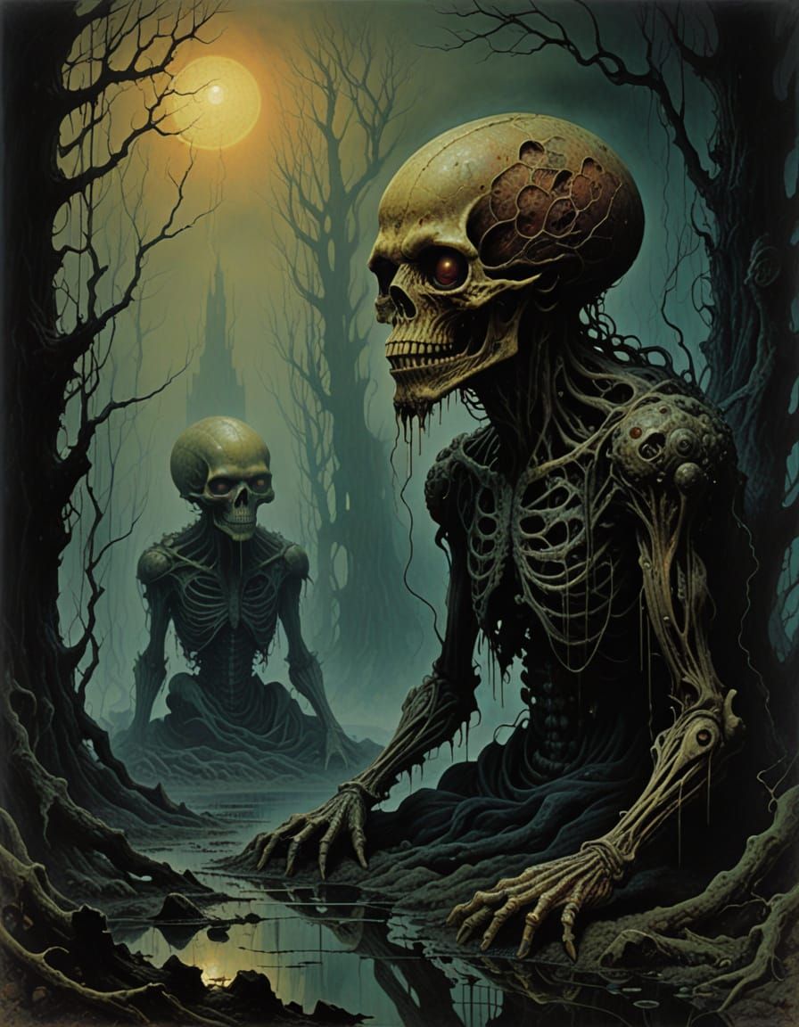 Grotesque, Biomechanical Abomination Emerges from ... - AI Art