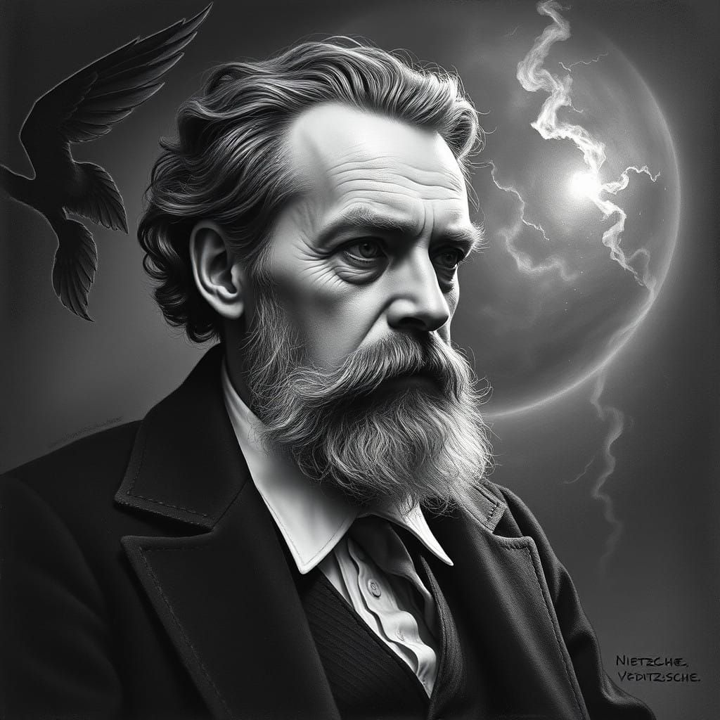 Philosopher Friedrich Nietzsche as The Last Man, I... - AI Art