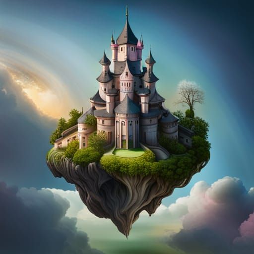 flying castle - AI Generated Artwork - NightCafe Creator