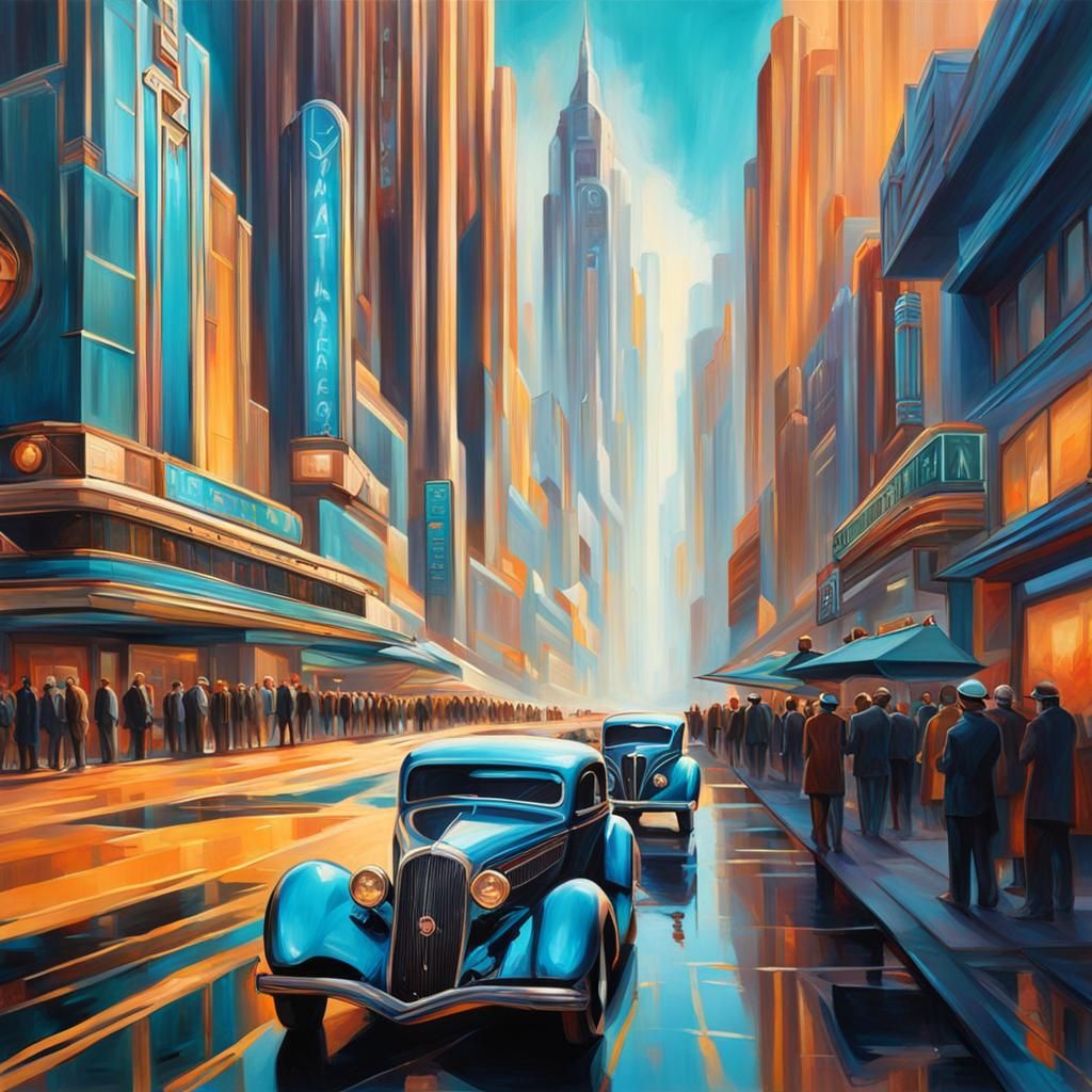 Art Deco Metropolis. - AI Generated Artwork - NightCafe Creator