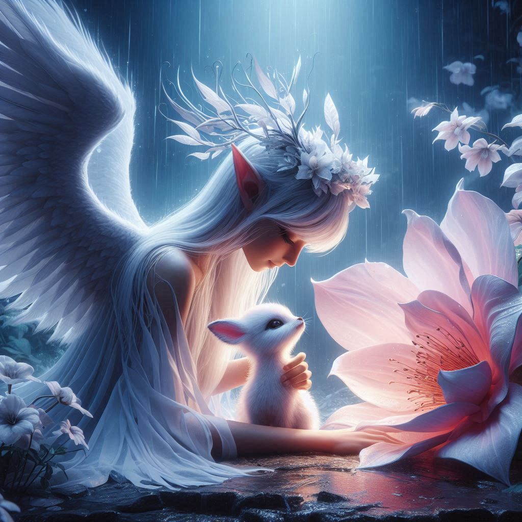 Eleve with fawn - AI Generated Artwork - NightCafe Creator