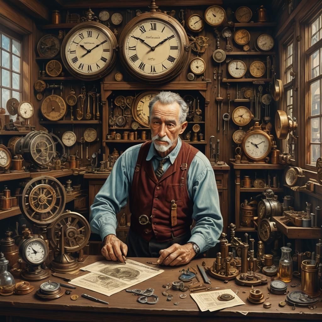 William the Clockmaker - AI Generated Artwork - NightCafe Creator