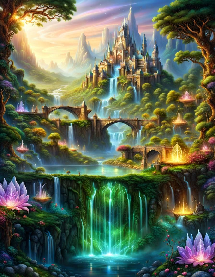 Elven Kingdom II - AI Generated Artwork - NightCafe Creator