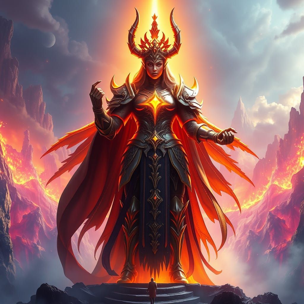 Goddess of Valhalla, Radiant Demon Slayer Queen - AI Art