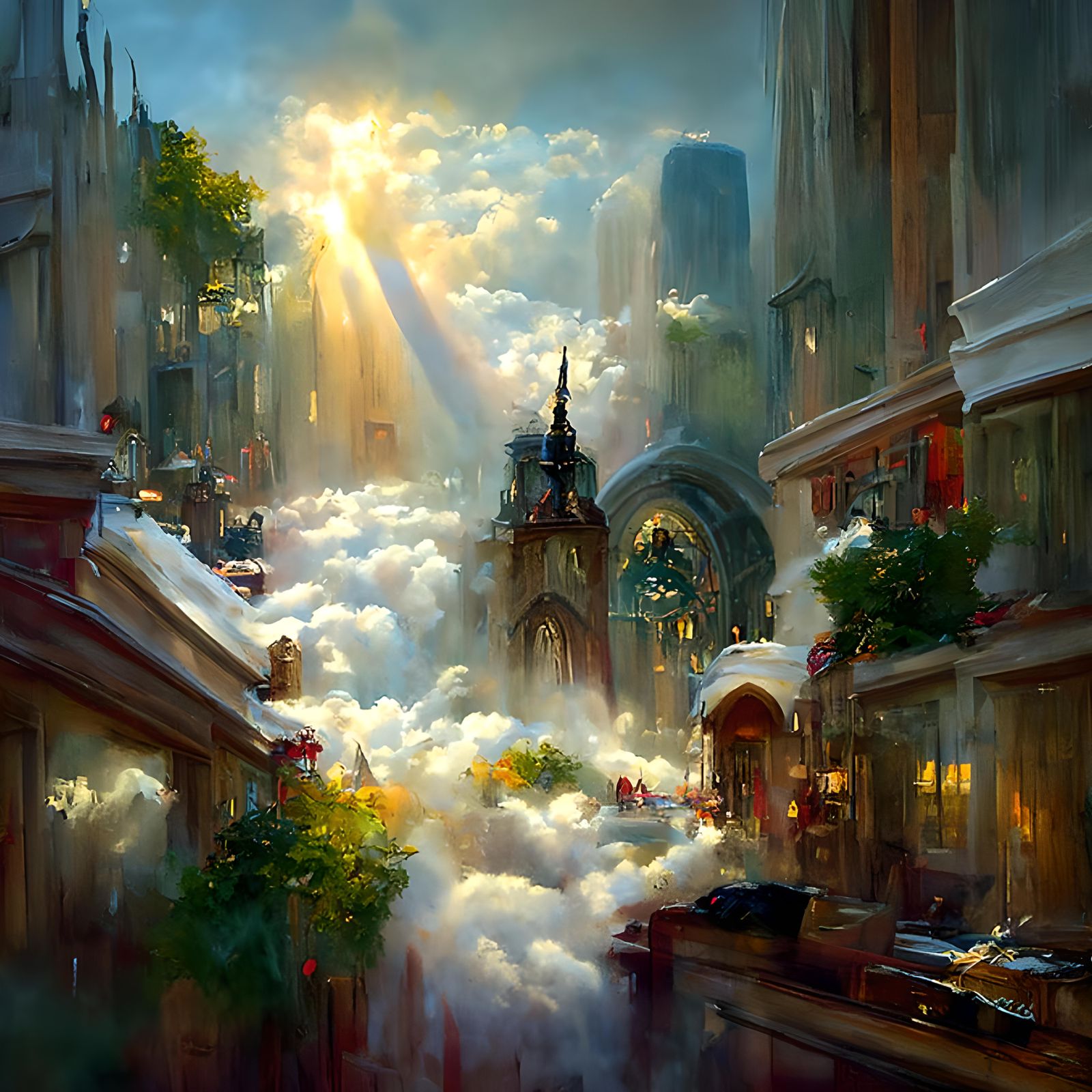 heavenly sunshine beams divine bright soft focus holy in the clouds ...