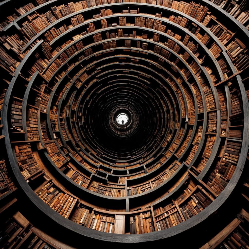 Labyrinth of the library of the rejected books - AI Generated Artwork ...