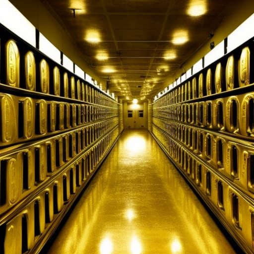 Inside Ft Knox's Gold Vaults - AI Generated Artwork - NightCafe Creator