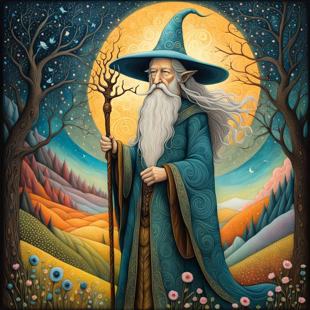 Wizard in Blue - AI Generated Artwork - NightCafe Creator