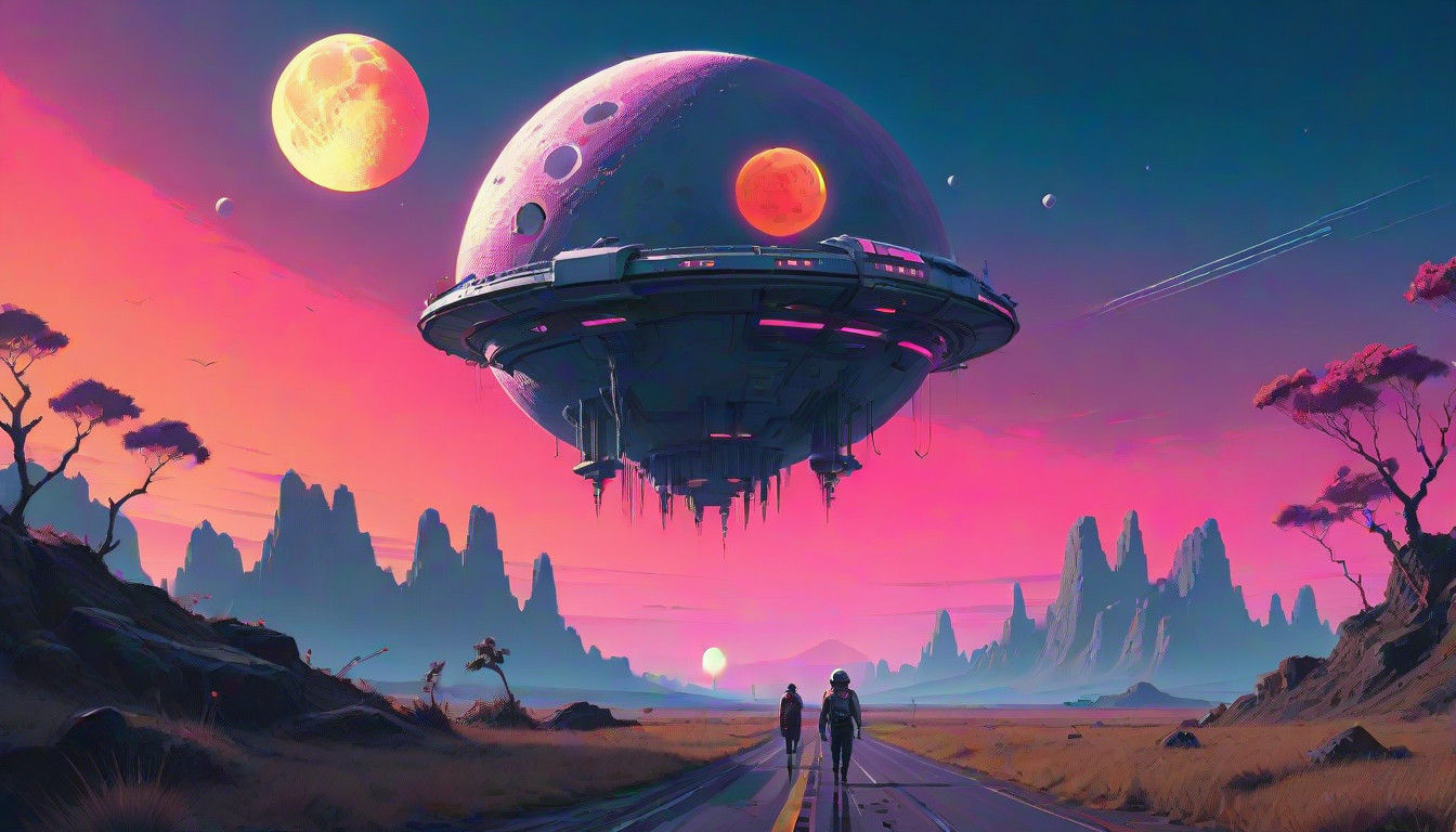 Dreamlike Scenes of Life in Low Gravity, with Maje... - AI Art