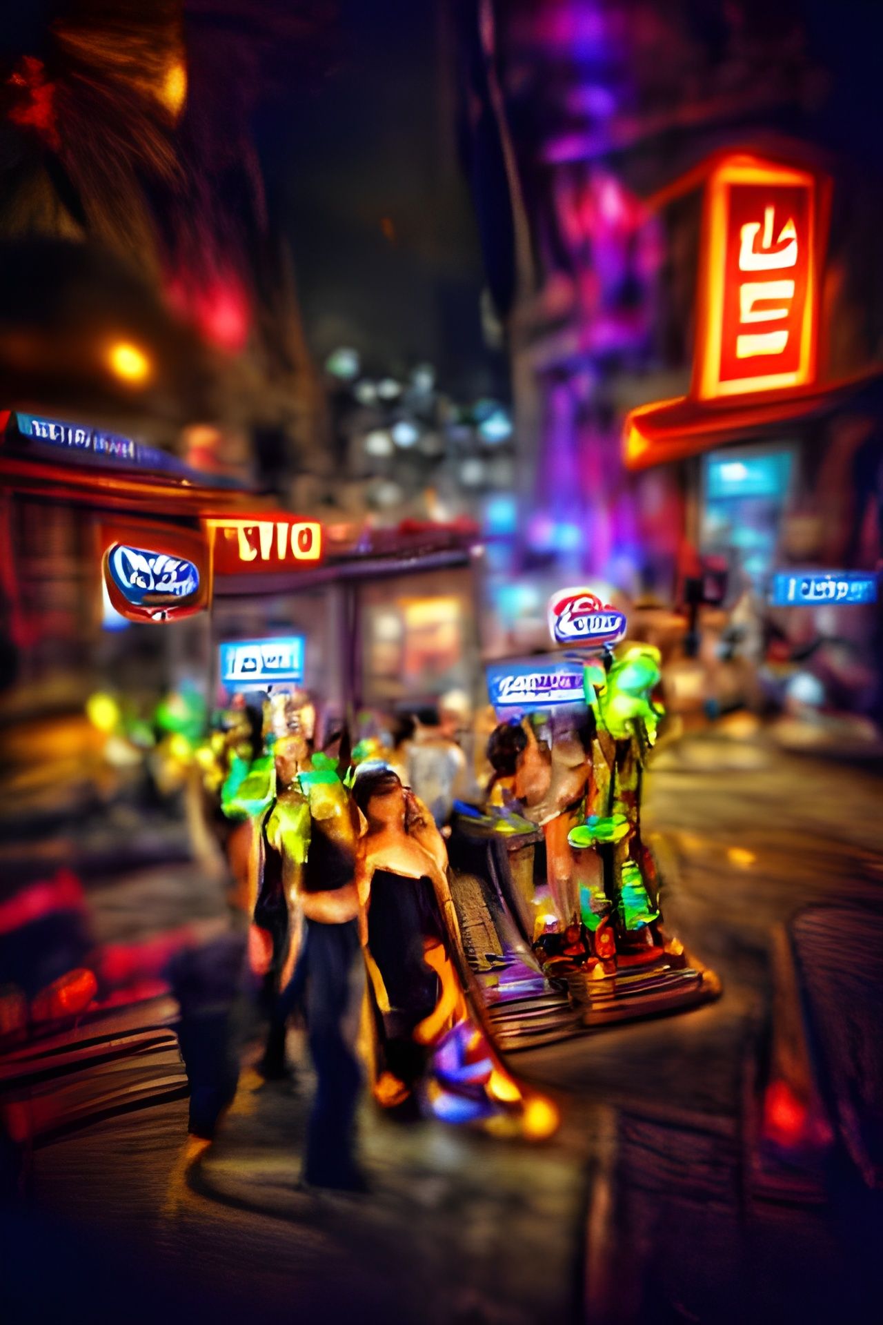 Night out in the city - AI Generated Artwork - NightCafe Creator