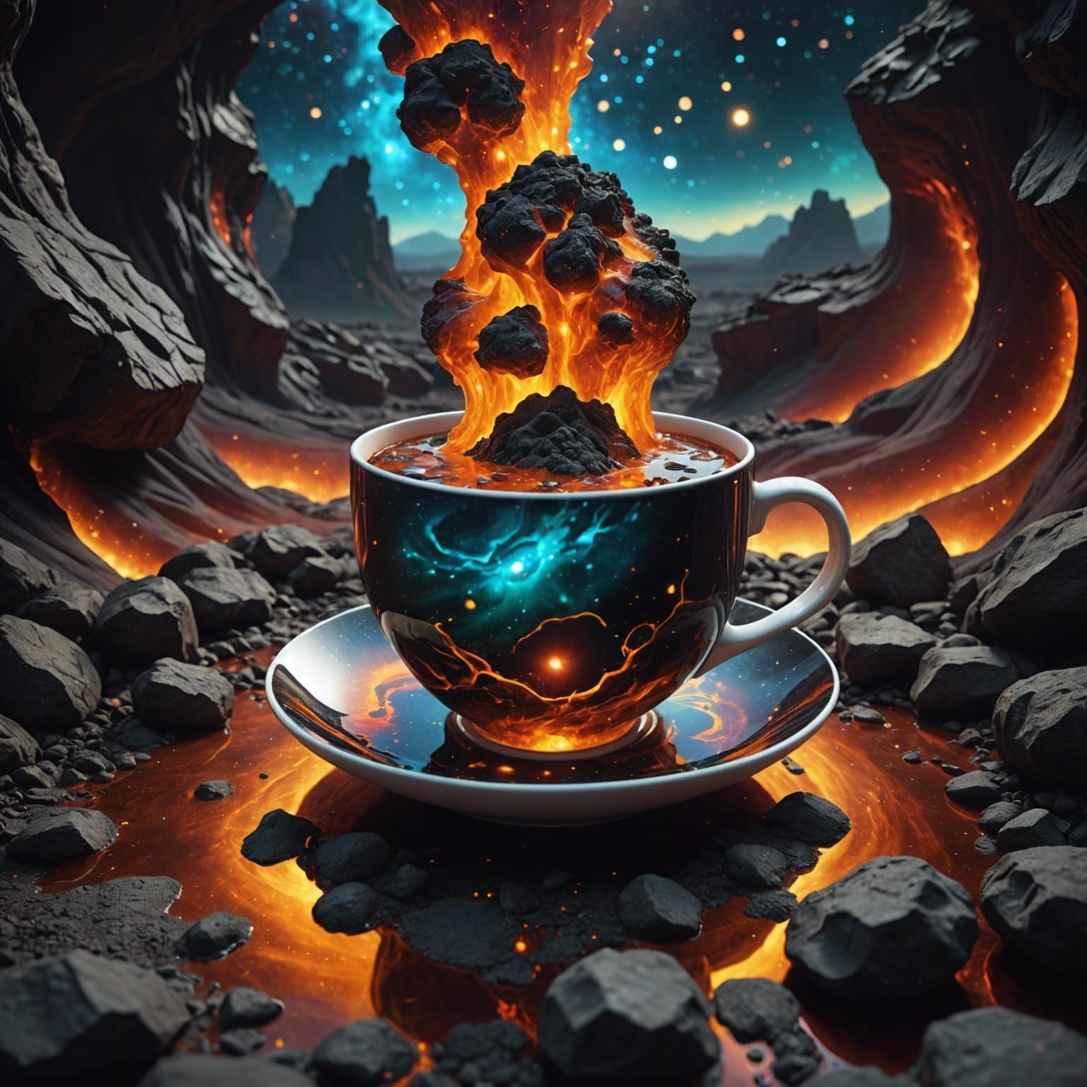 Imaginary Fantasy Tea cup - AI Generated Artwork - NightCafe Creator