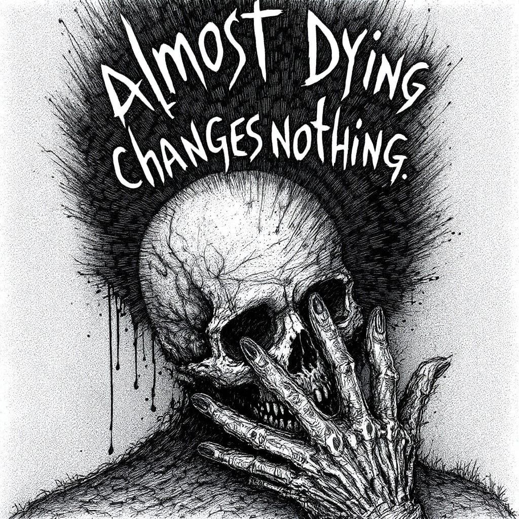 Existential Crisis in Dark Abstract Art - AI Art