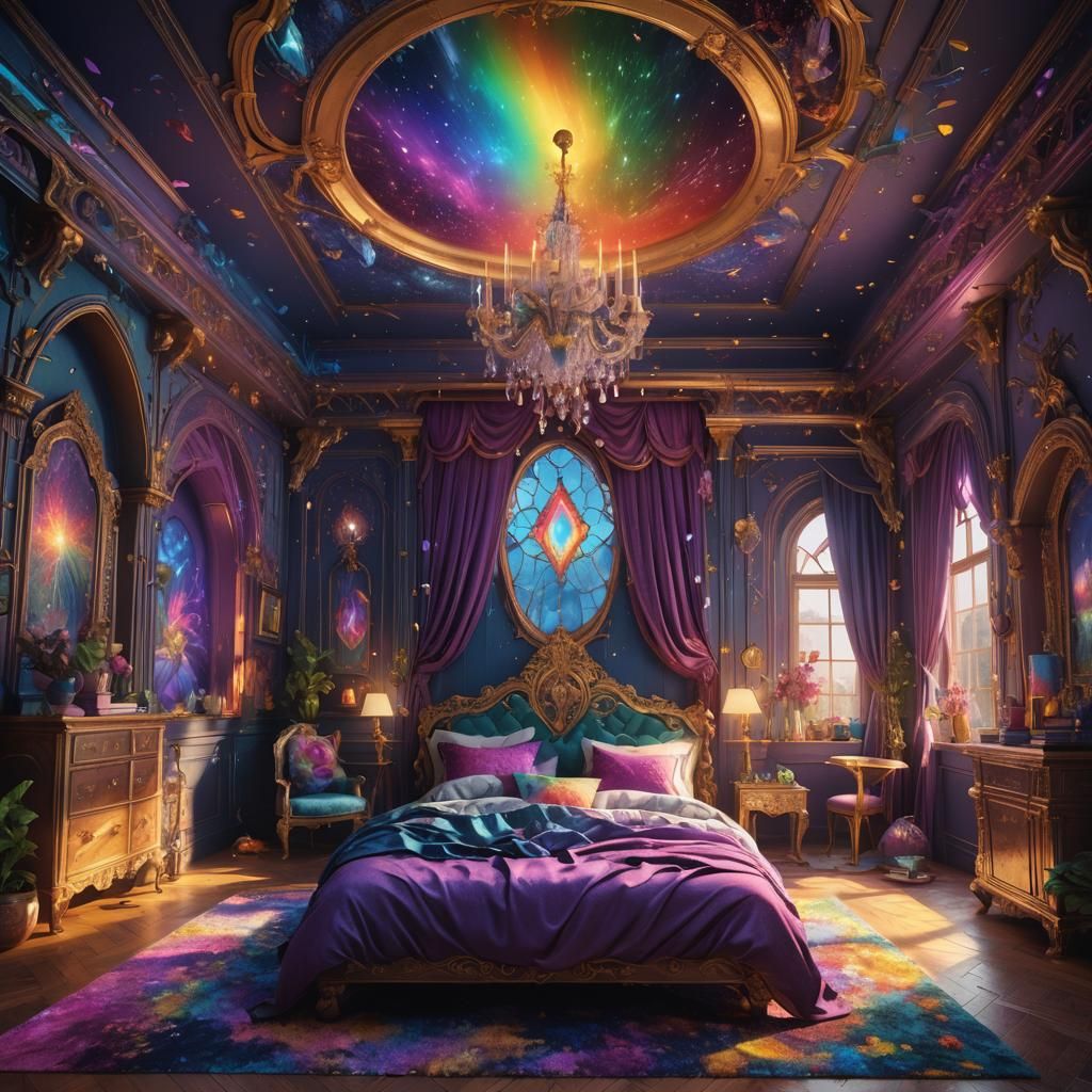Rainbow topaz bedroom - Vibrant Topaz Dreamscape in Stunnin...