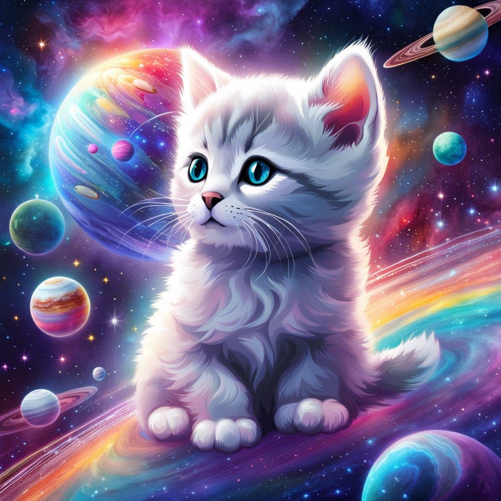 Cosmic kitten - AI Generated Artwork - NightCafe Creator