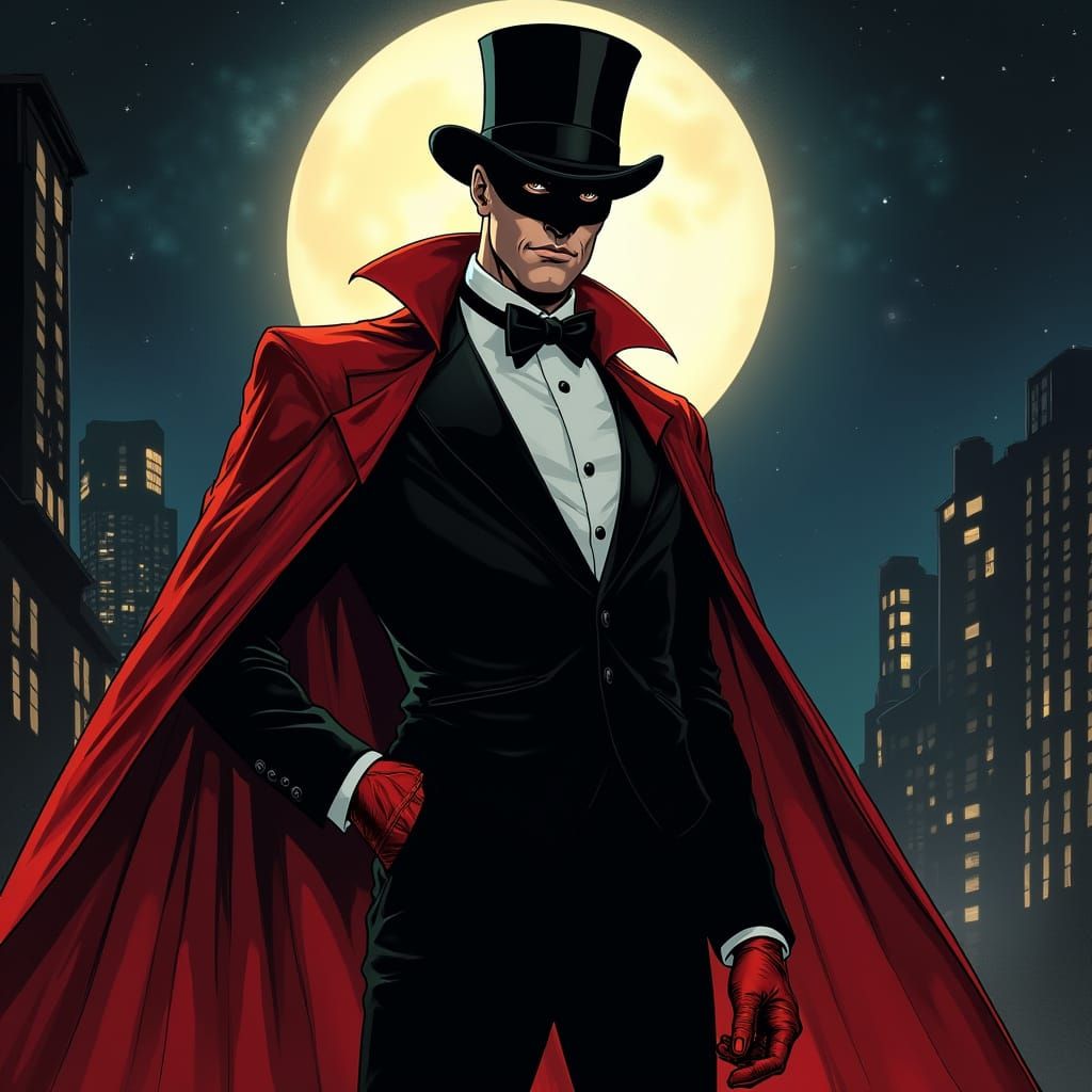 The Devil’s Dagger - A Mysterious Figure in a Red Devil Cape