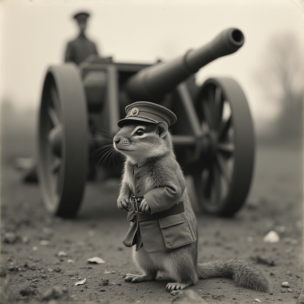 Unknown Artillery Gunner - Chipmunk Soldier in World War I A...